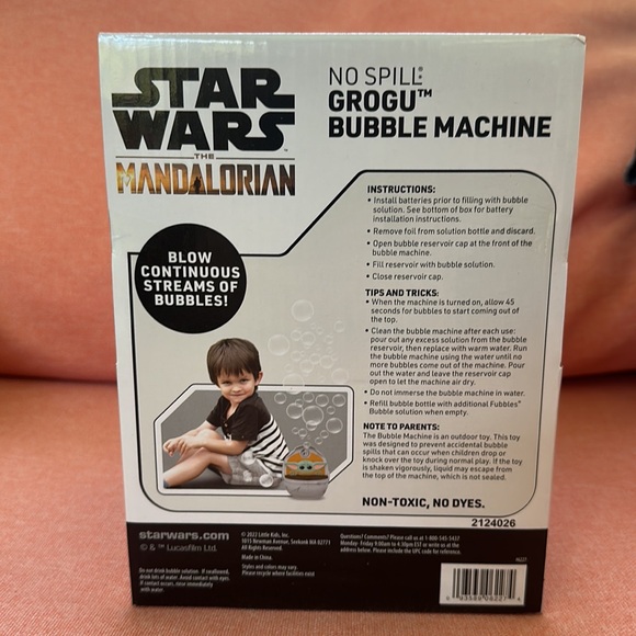 Disney | Toys | New Star Wars Mandalorian No Spill Grogu Bubble Machinr ...
